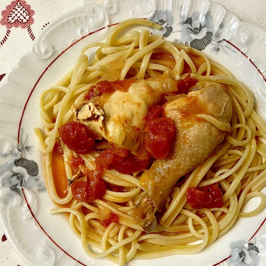 Frango guisado - Grafe e Faca